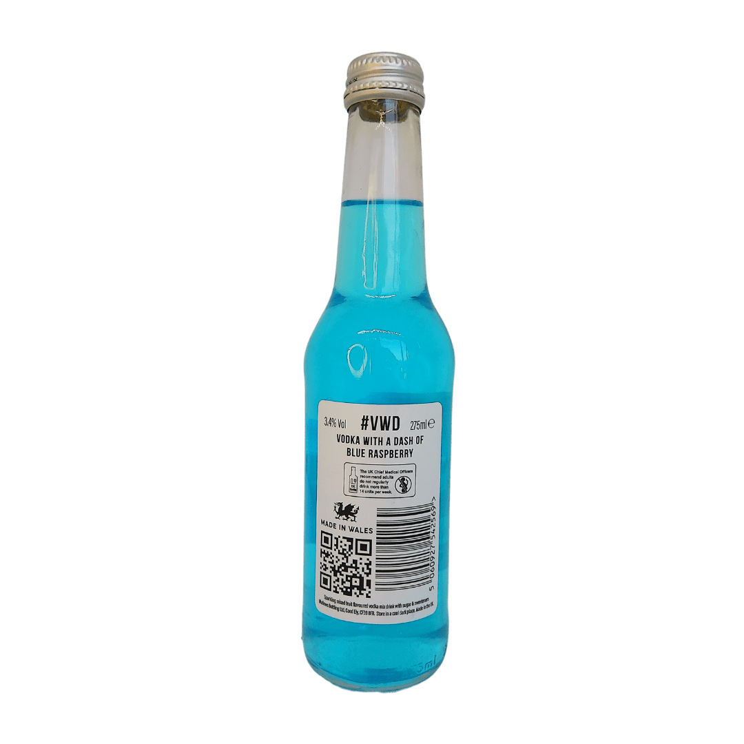 VWD Vodka with a Dash Blue Raspberry Drink (3.4% ABV) – Mallows Beverages